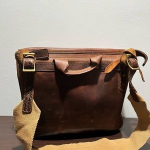 The Madly | Bags | Madly Brown Leather Messenger Bag | Poshmark